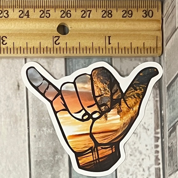 Office | 110 Shaka Brah Hawaiian Culture Surfing Reusable Vinyl Sticker ...